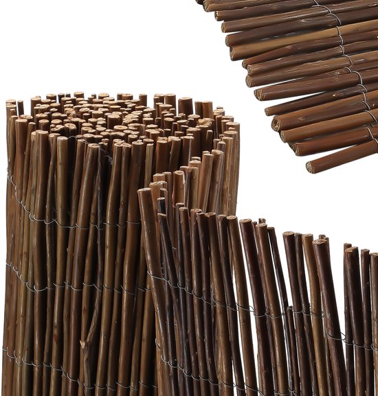 Wilgenmat 150 x 500cm ( HxB) Wilgenmatten wilgenrol tuinscherm ...