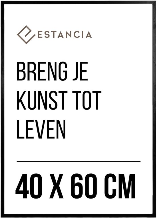 Zwarte fotolijst 40x60 cm - Modern en stijlvol - Houten lijst | bol