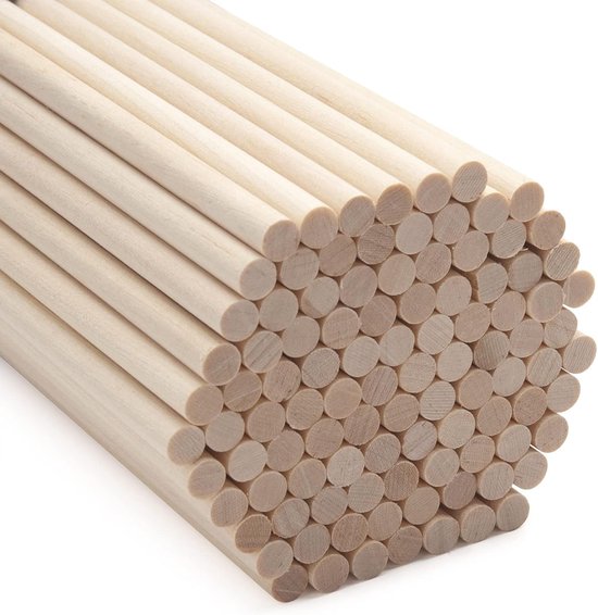 Houten Deuvels - Geschikt voor Ambachten - 100 stuks - Ongeschilderd ...