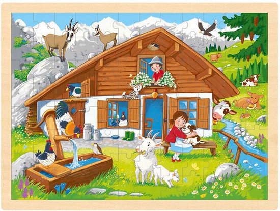 Goki Houten Legpuzzel in de Alpen, 96st. | bol