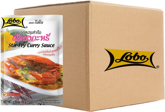 Lobo Curry-roerbaksaus 12 x 50 g | bol