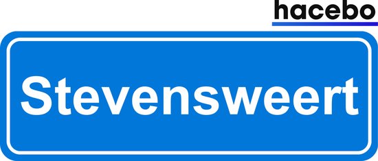 Hacebo - Plaatsnaam Sticker - 29x10 CM - Stevensweert sticker ...