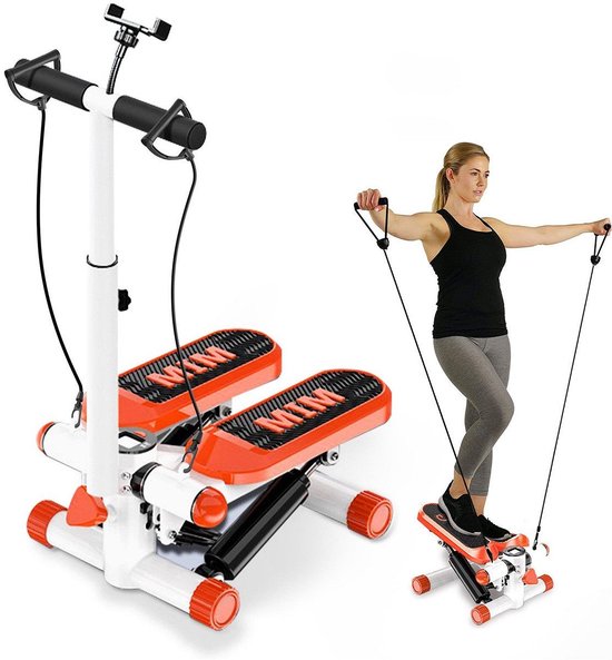 Stepper 2-in-1 Twister met Power Ropes – Draaistapper & Sidestepper voor Beginners en... | bol