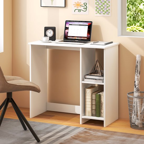 Costway Computertafel - Klein bureau voor kleine ruimte - Wit ...