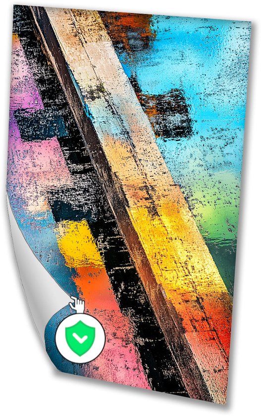 Abstract kleurenpatroon met textuur - Abstract poster - Posters ...