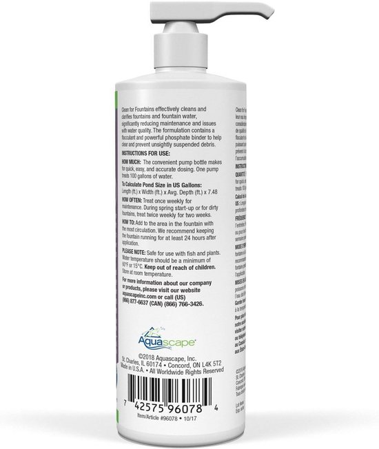 Waterbehandeling voor fonteinen en stilstaand water - 473 ml | bol