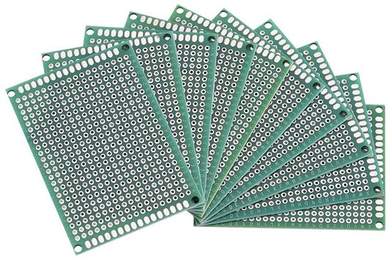 10 stuks 5 cm x 7 cm Universele Dubbelzijdige Prototype PCB Printplaten ...