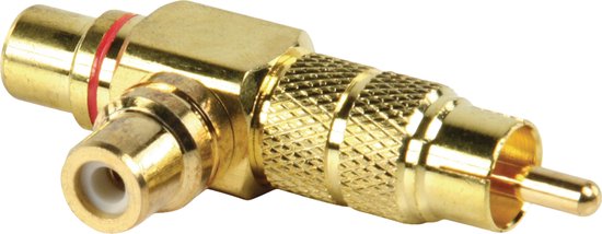 1x Tulp (m) - 2x Tulp (v) audio adapter/splitter - rood / verguld ...