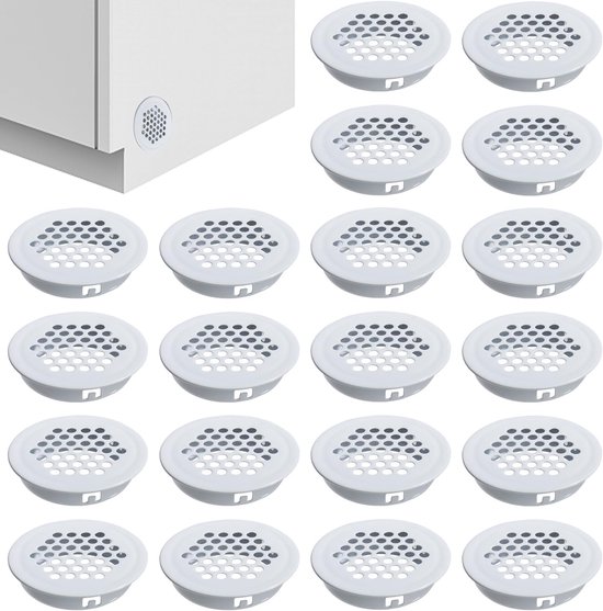 20 stuks Ventilatierooster - ronde luchtroosters - luchtroosters - voor ...
