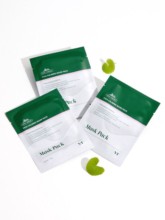 VT Cosmetics - Cica Calming Mask Pack (4pcs) - Sheet Mask - Korean ...