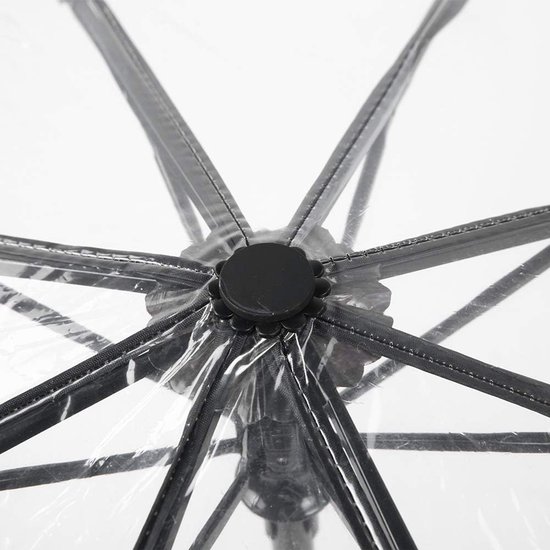 Transparante opvouwbare regenparaplu - Damesmode - Zwart | bol