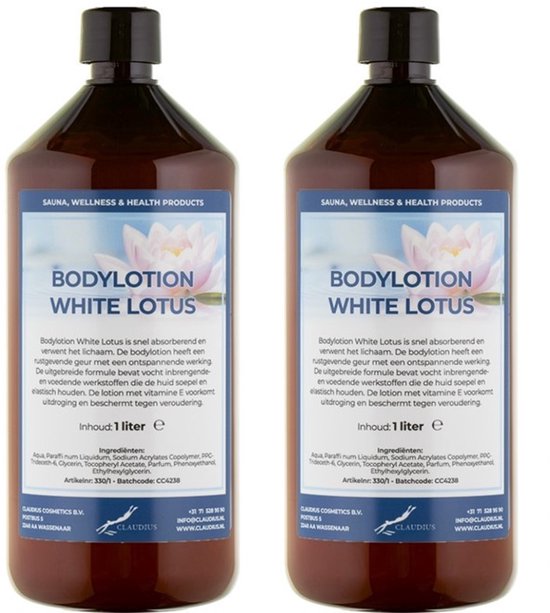 Bodylotion White Lotus 1 Liter - set van 2 stuks | bol