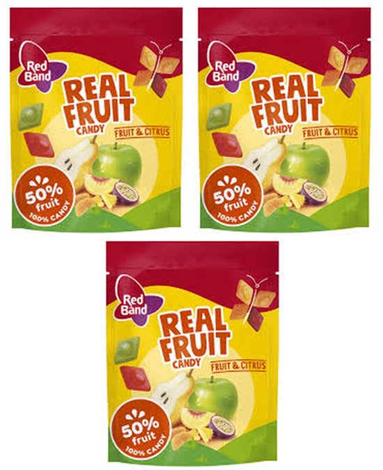 Multipak Red Band Snoep Real Fruit & Citrus 3 x 200Gr | bol