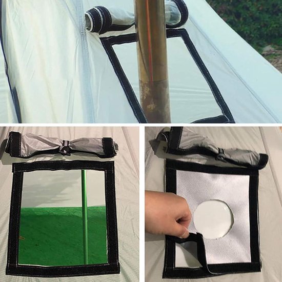 Nieuwe titel: Hot Tent Fornuis Jack Rook Schoorsteen Brandwerende Pijp ...