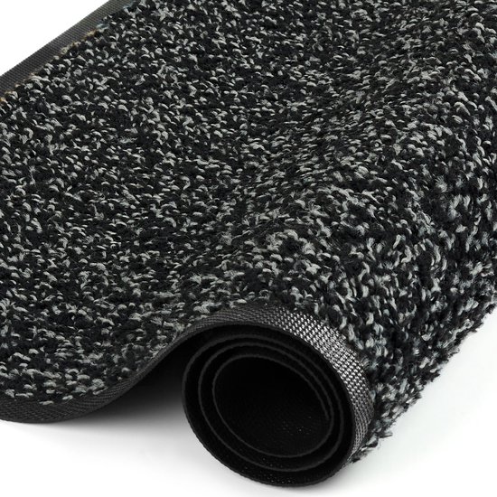 Molisan Droogloopmat - Deurmat voor binnen & buiten - Antislip - Zwart ...