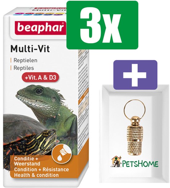 Beaphar Multi-Vit reptielen 20 ml - 3 Stuks - Inclusief PetsHome ...