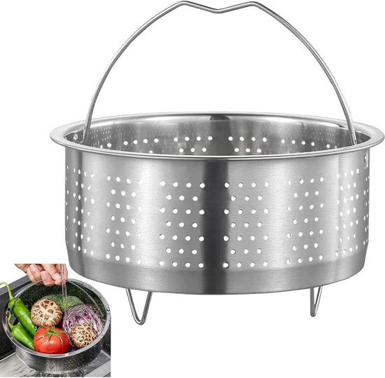 Stoompan van roestvrij staal - 20 cm binnendiameter voor het stomen van ...