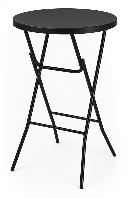 Brixy Stevige Zwarte Statafel - Partytafel - Robuust en Weersbestendig - Inklapbaar -... | bol