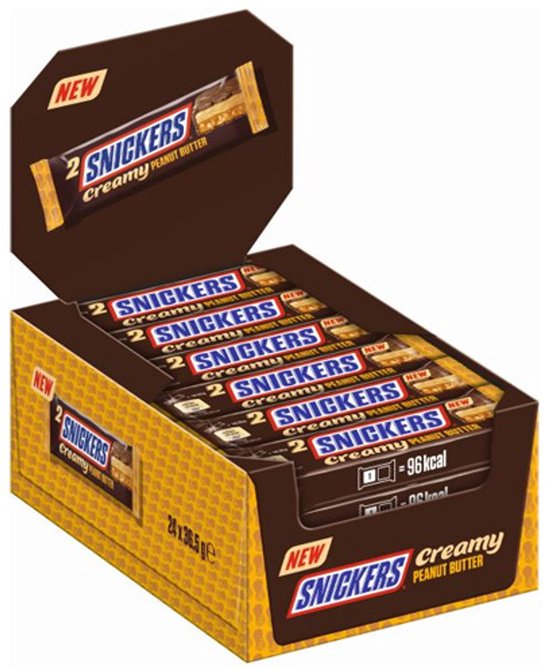 Snickers - Chocoladereep Creamy Peanut Butter (Duo) - 24 Repen | bol