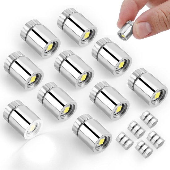 Micro LED-Lampjes op Batterijen - 10 Stuks Miniatuurlampjes voor ...