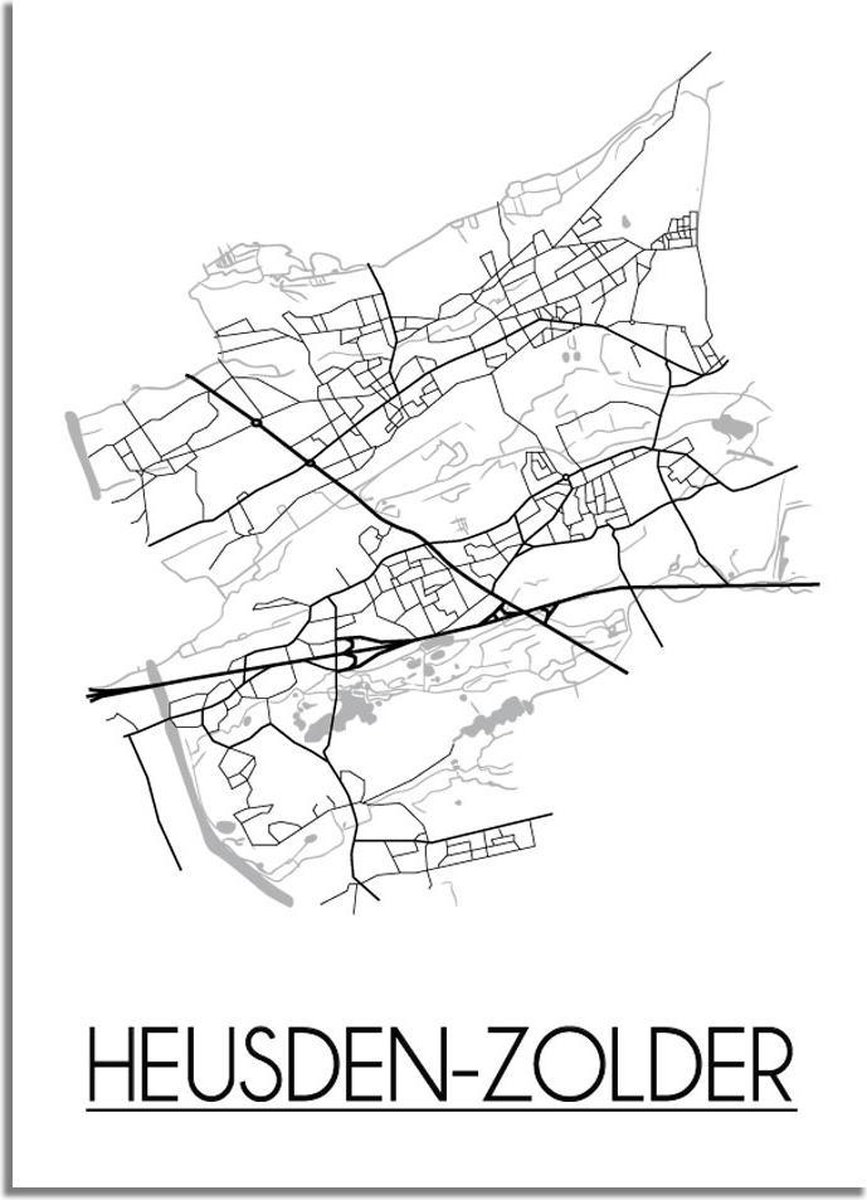 DesignClaud Heusden-Zolder Map poster A4 poster (21x29.7cm) | bol.com
