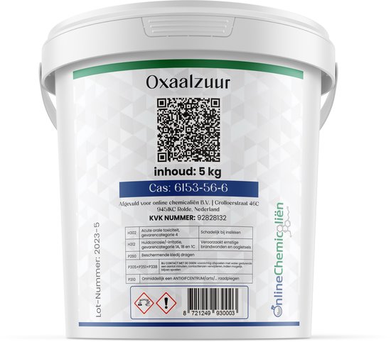 Online chemicaliën Oxaalzuur 5kg – Ontkalker – Antikalk – Goed Voor 50 ...
