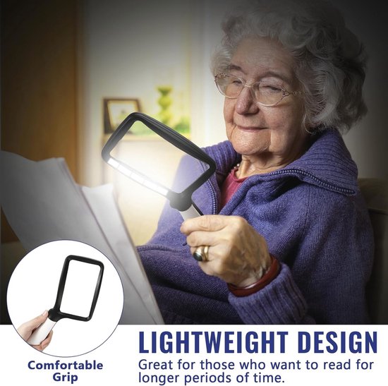 Opvouwbare Leesloep met Licht - 5 LED, 3-voudige Vergroting, Perfect ...