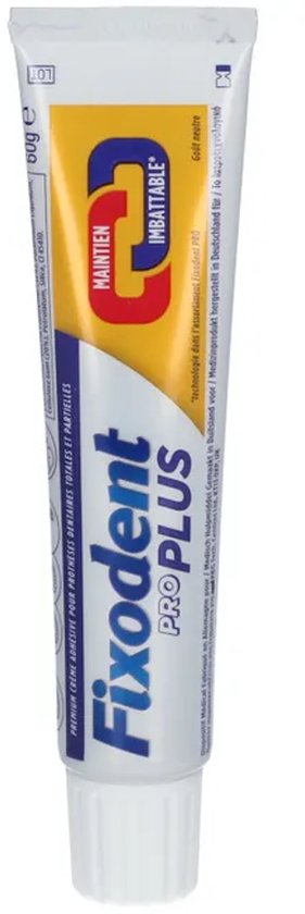 Fixodent Pro Plus Duo Action tandprothese zelfklevende crème 57 g | bol