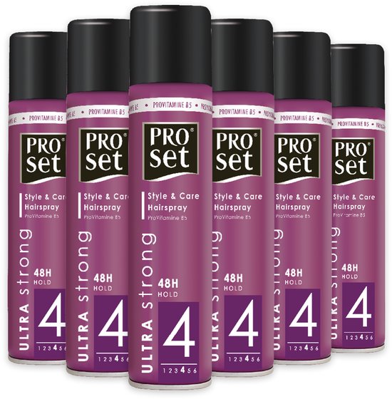 Proset Haarlak Ultra Strong - 6 x 300 ml - Voordeelverpakking | bol