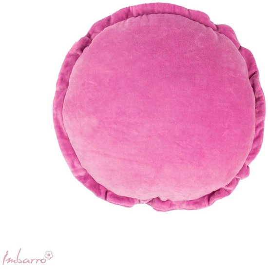 Imbarro Home & Fashion Kussen Rond Velvet Ruffle - Round Ruffle Purple ...