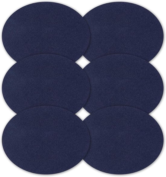 Ovale patches elleboogbeschermers van gevlokte stof - Set van 6, kleur ...