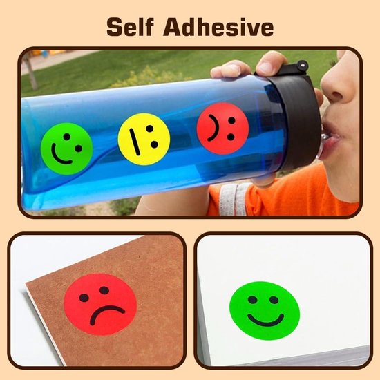 25 cm Gelukkig/droevige emoji lachende gezichtsstickers - set van 1200 ...