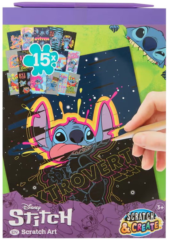 Disney Lilo & Stitch Scratch & Create - krasblok krasboek met pen - 15 ...