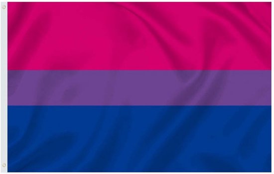 Pride Vlag - Bisexueel - 150x90 CM - Bi - Bisexual - Gay - Regenboog - LGBTQ+ - Met Ringen | bol