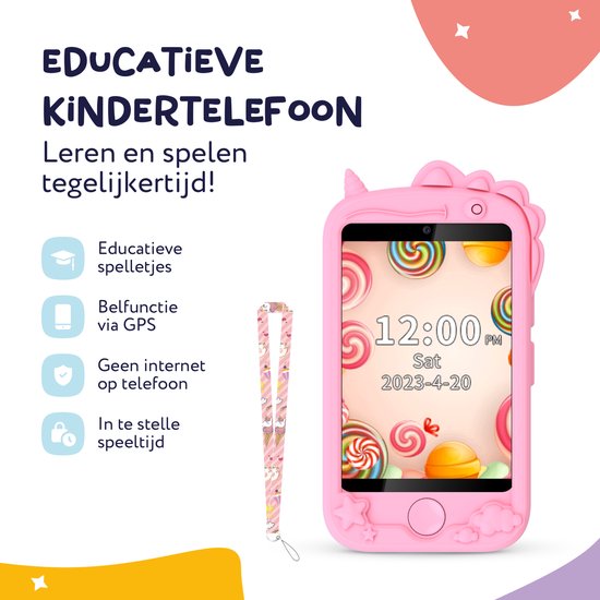 LEROYS Kindertelefoon - Speelgoed telefoon - Educatief Speelgoed 3 Jaar ...