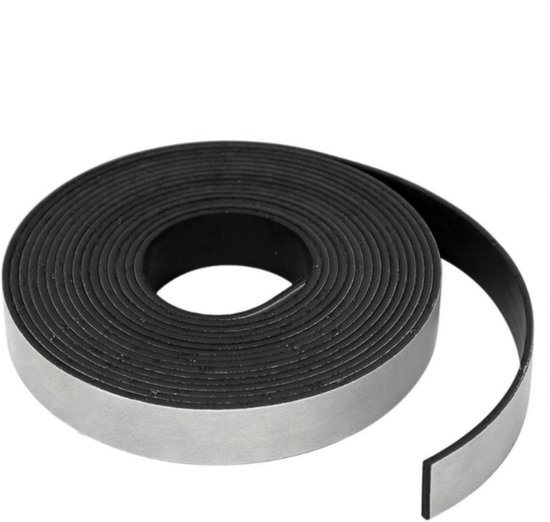 Zelfklevende magneetstrip – 5 Meter rol – Zwart – Magneetband ...