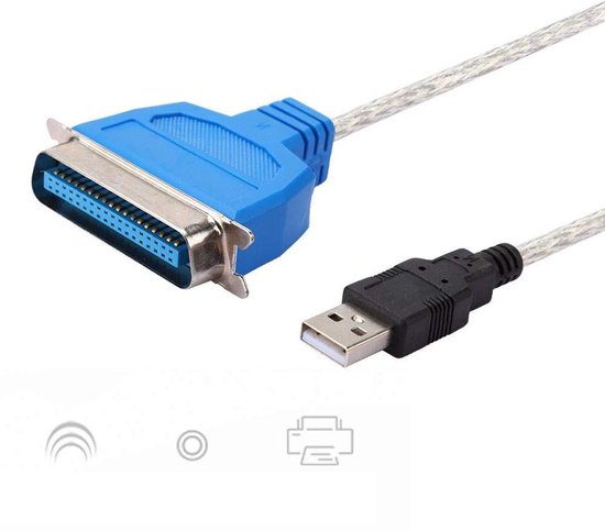 USB naar parallelle IEEE 1284-1994-printerkabeladapter met Standaard ...