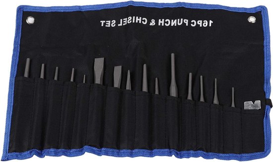 Pin Punch Set - Set van 16 Mechanische Ponsen en Beitels met Centrale ...
