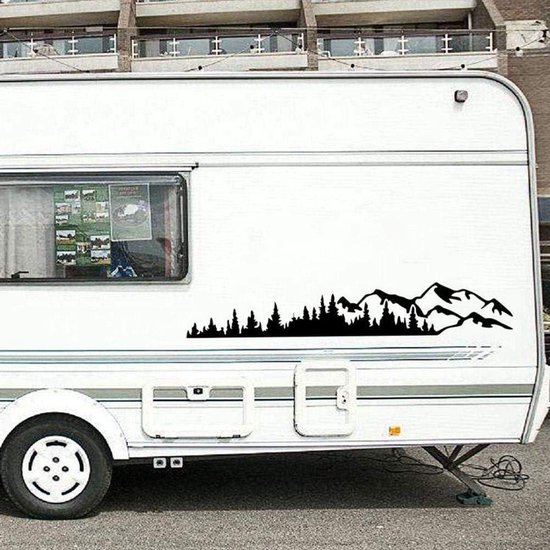 Autosticker berg sticker boom bos omtrek dorpel universele auto ...