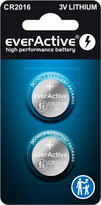 everActive CR2016 Lithium Knoopcel Batterij 40 Stuks | bol