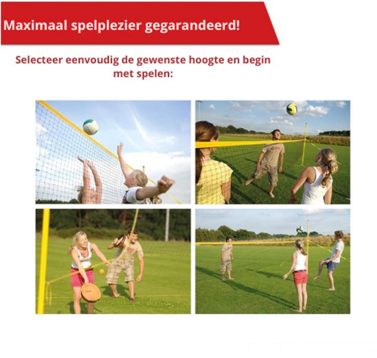 Beachvolleybal Fun Sports Set – Compleet Set voor Buiten – Inclusief ...