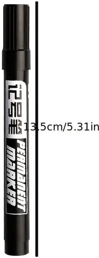 Watervaste stift - Zwarte viltstift permanent - Sneldrogend, waterproof ...