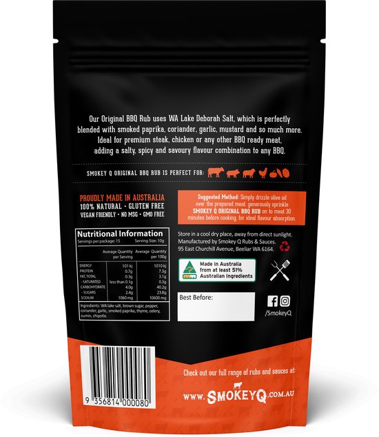 Smokey Q Original Barbecue Rub – 100% Natuurlijk | Zonder MSG ...