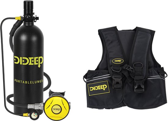Zivv 2L Duikfles Set – Duiken tot 30 Min – Aluminium – 200 Bar ...