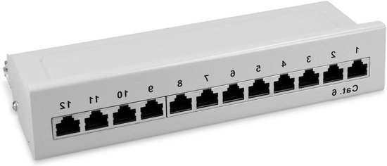 Patch panel Cat6 12 port - Cat6 divider for wall mounting and server ...