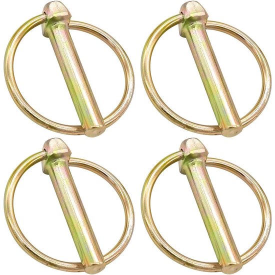 4-Pack Folding Cotter Pins - Durable Lynch Pin Shaft with Spring Load ...