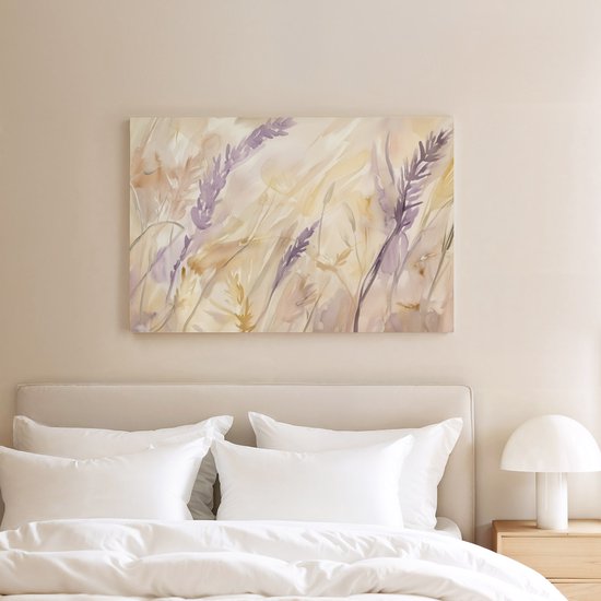 Pastel Paarse Bloemenveld | bol