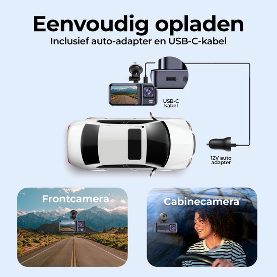 Denver Dashcam - Full HD Voor- en Cabin Camera - 120° Groothoek | bol