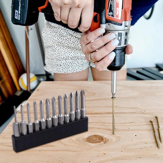 5pcs Empty Bits Bit Box - 12 Drill Holes Plastic Screwdriver Head ...