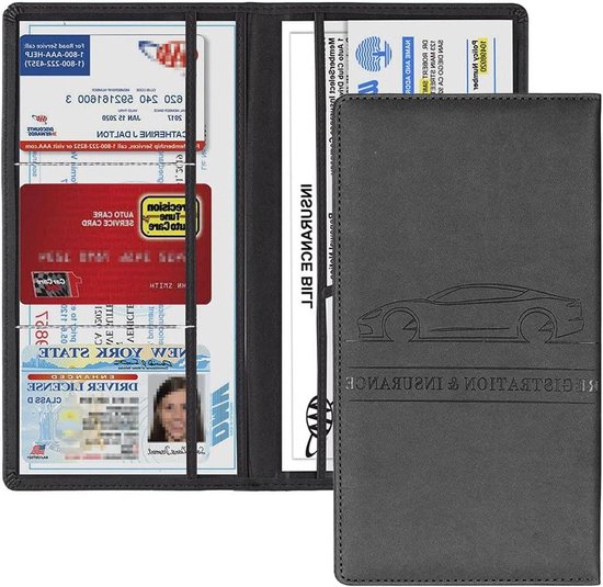 Glove Box Cover Document Holder Car Approval PU Leather Organizer ...